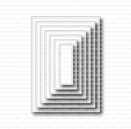 Gummiapan - Pierced Nesting Rectangles | D221055