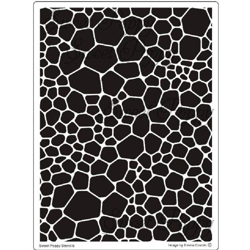 Sweet Poppy Stencil: Faux Dragon Leather Back Plate