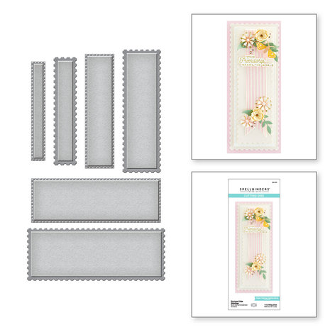 Spellbinders - Postage Edge Slimlines Etched Dies | S5-541