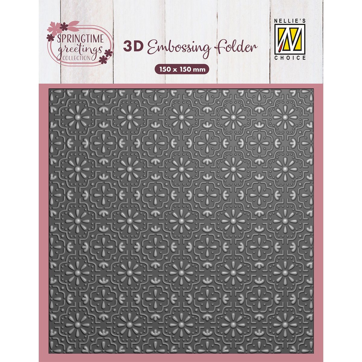 3D Embossing Folder - Blooming twigs with cross | EF3D043