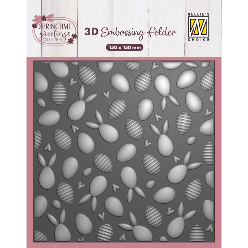3D Embossing Folder - Blooming twigs with cross | EF3D043