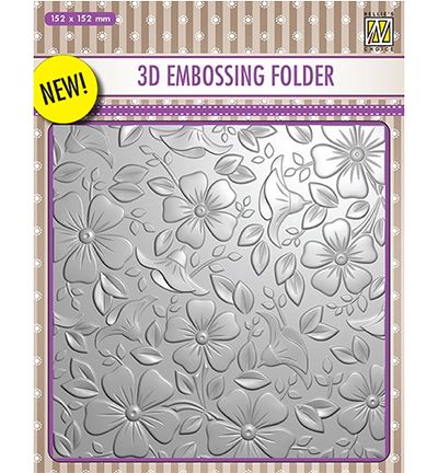 3D Embossing Folder - Blooming twigs with cross