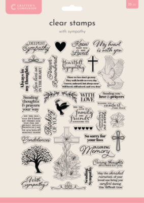 Crafters Companion - With Sympathy Clear Acrylic Stamp | CC-CA-ST-WISY