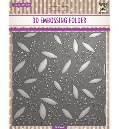 3D Embossing Folder - Blooming twigs with cross