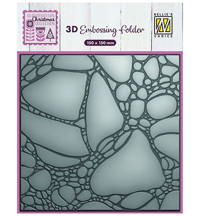 3D Embossing Folder - Blooming twigs with cross | EF3D043