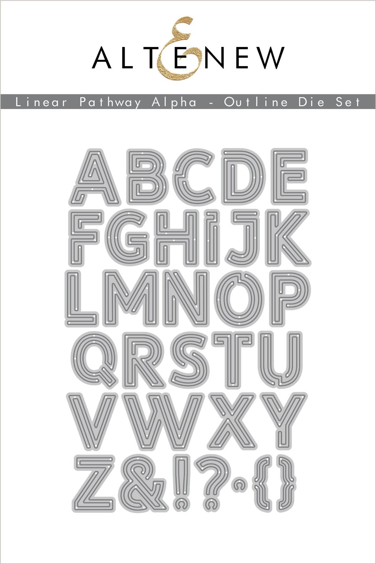 Altenew - Linear Pathway Alpha - Outline Die Set