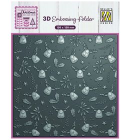 3D Embossing Folder - Blooming twigs with cross | EF3D043