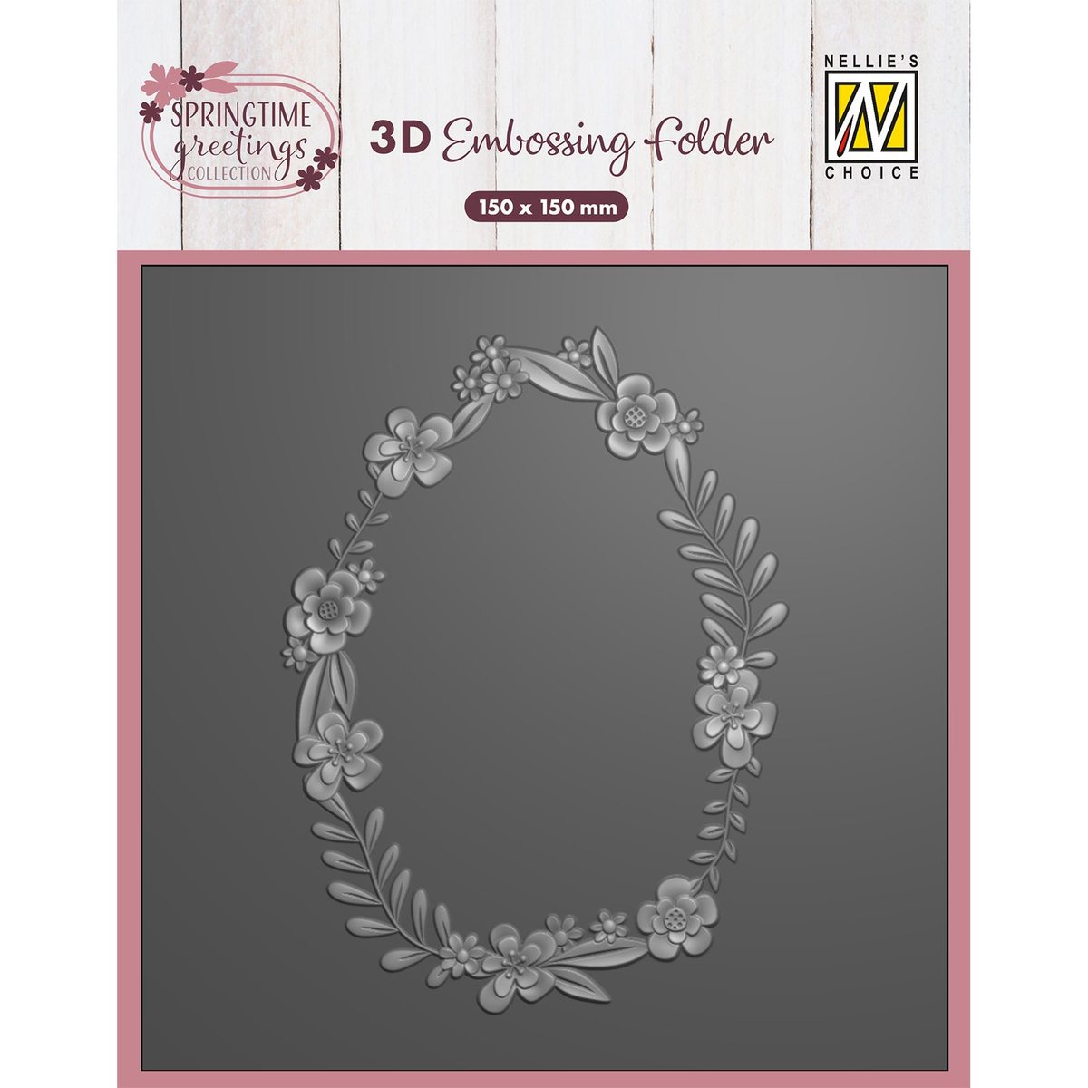 3D Embossing Folder - Blooming twigs with cross | EF3D043