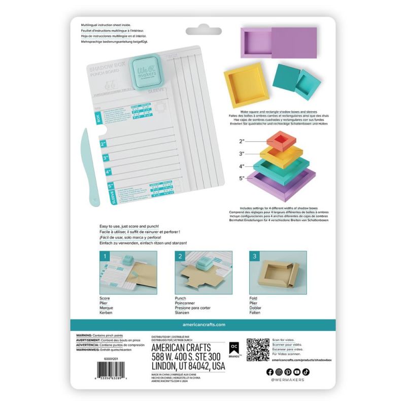 We R Makers Punch Board - Shadow Box | 60001201