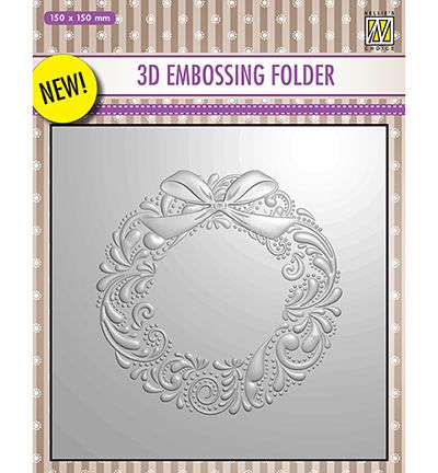 3D Embossing Folder - Blooming twigs with cross