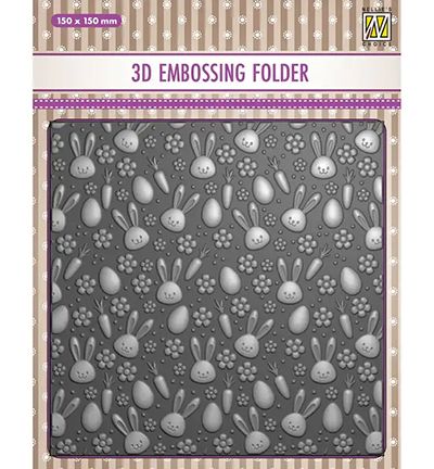 3D Embossing Folder - Blooming twigs with cross | EF3D043