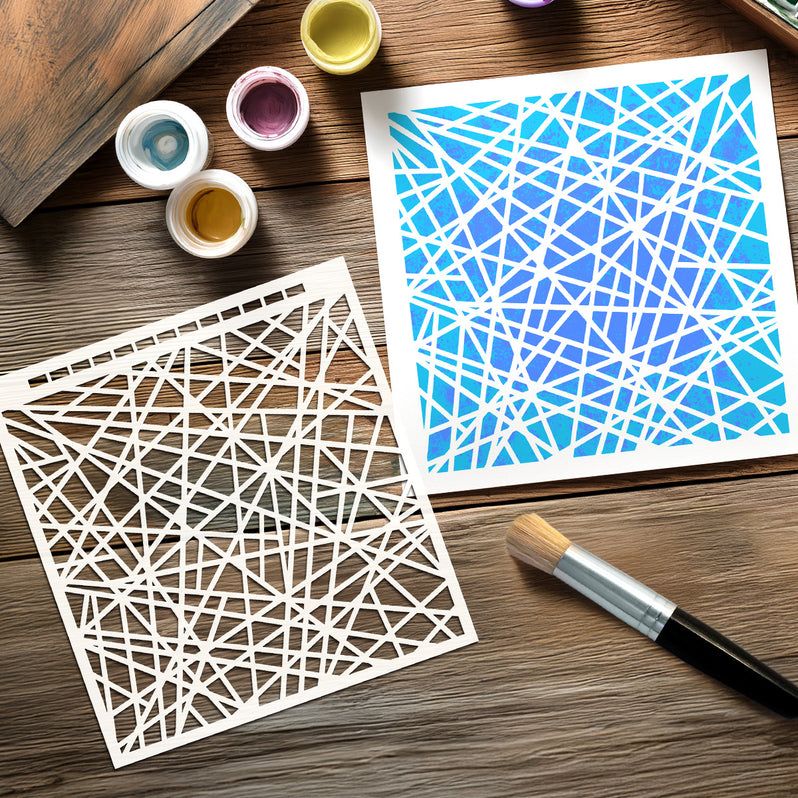 Andy Skinner - String Maze 8x8 Mixed Media Stencil | 08-0002-AS