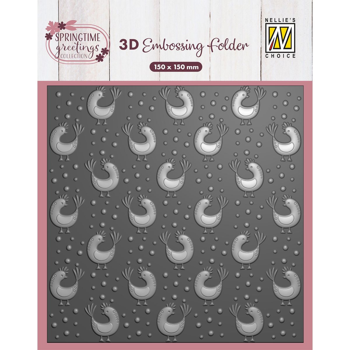3D Embossing Folder - Blooming twigs with cross | EF3D043